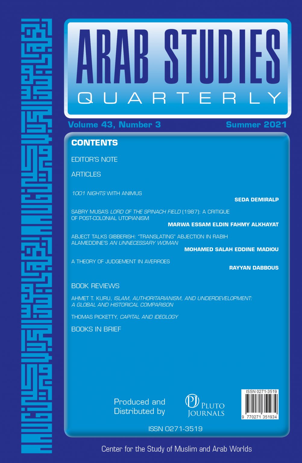 Arab Studies Quarterly - Pluto Journals